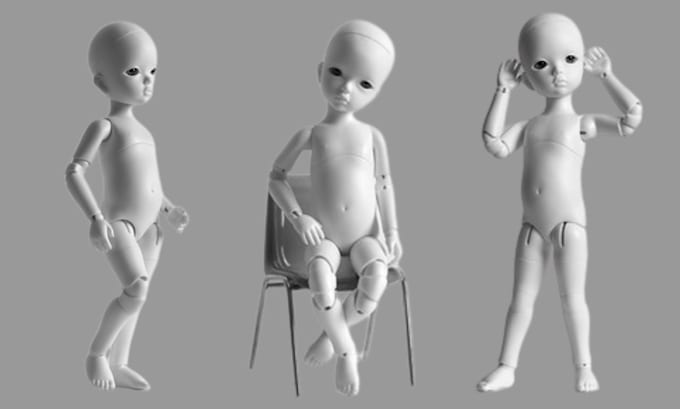 Sculpt 3d bjd 3d doll articulated 3d model action figure toy model for printing by Paulstudio22 ...
