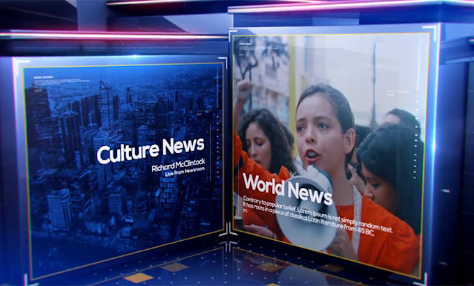 Create modern 3d broadcast style news intro opener in 24hrs by ...