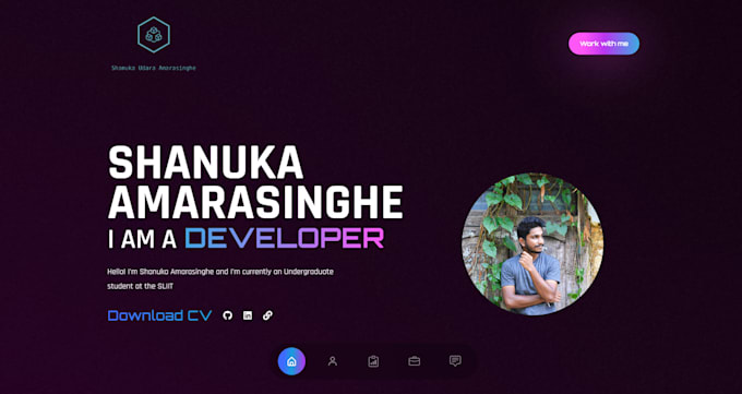 Create a professional react js portfolio website by Shanuka_amare | Fiverr