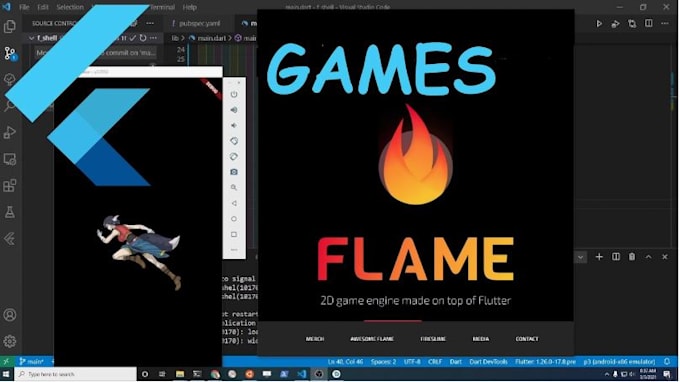 Develop 2d game with flutter using flame game engine by Ninetie_boar | Fiverr