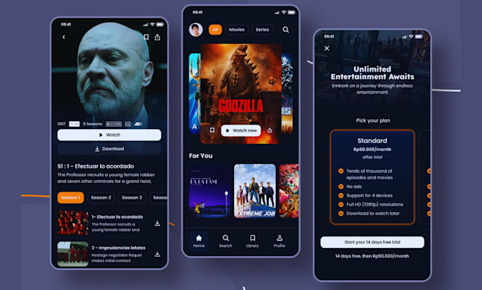 Create ott platform iptv live streaming app mobile app using flutter ...