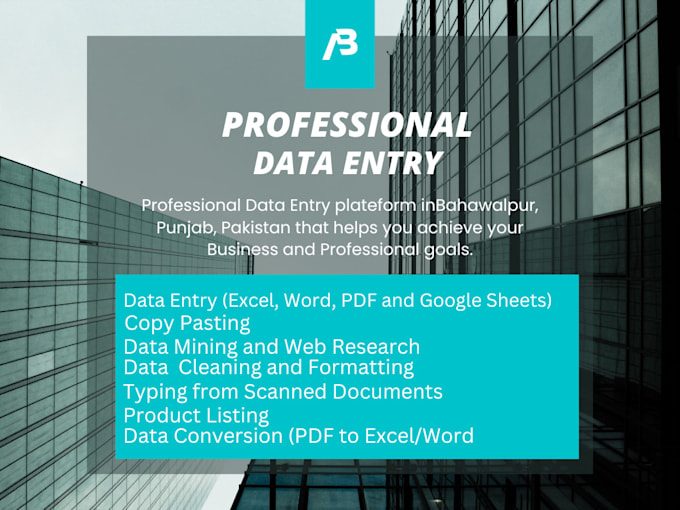 Provide accurate fast data entry services excel word pdf powerpoint ...
