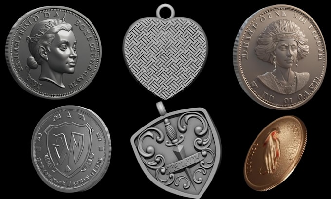 Sculpt printable 3d coin medal crypto token logo model bas relief 3d ...