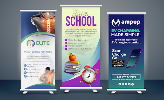 Design roll banners or stand banners with unlimited revision by Design ...