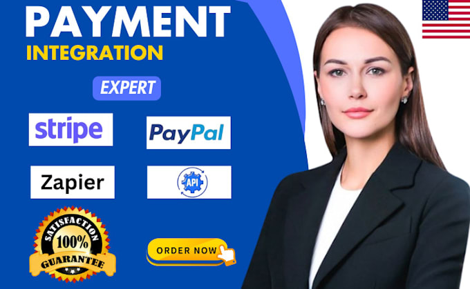 Integrate stripe, paypal, api, and zapier integration or automation by ...