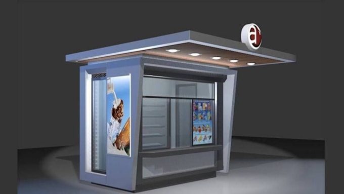 3d kiosk design, kiosk, exhibition stall, 3d design, booth design ...