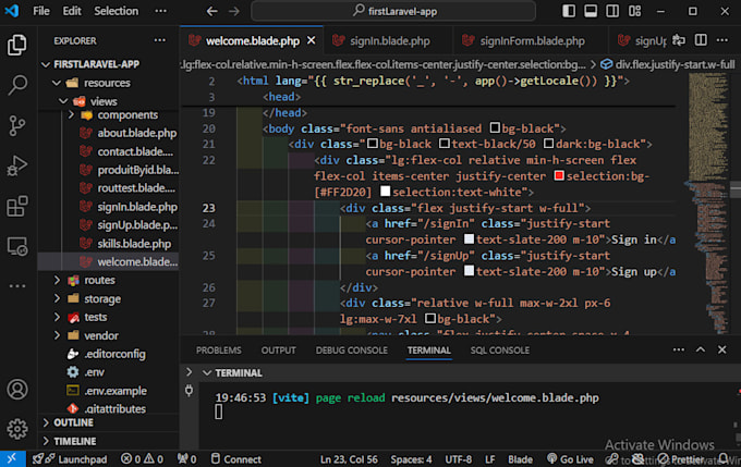 Create full stack website using laravel, php framework by Theelh | Fiverr