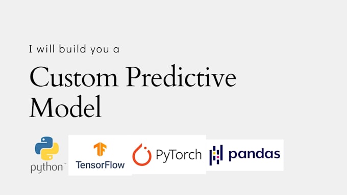 Build a prediction model in python by Gw10090 | Fiverr