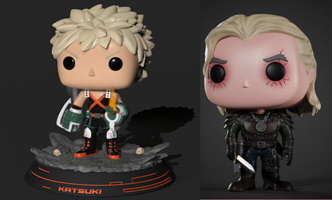 Make custom 3d funko pop by photo, with stl file for printing using ...