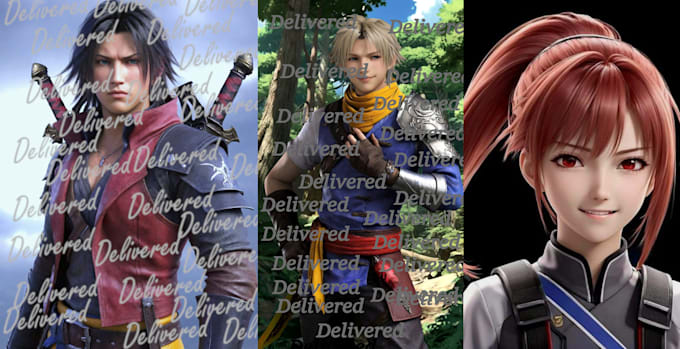 Create ai characters in tetsuya nomura final fantasy style by Drackiem ...