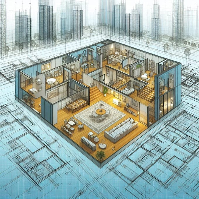 Draw professional autocad 2d floor plan design by Fahakase | Fiverr