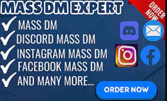 Instagram mass dm facebook mass dm discord mass dm bulk sms mass dm bot by Maleek_adeyemi | Fiverr
