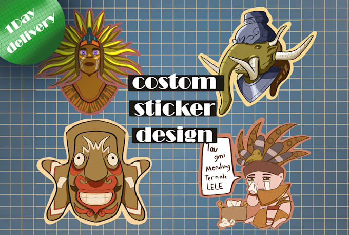 Draw doodle anime cartoon oc for sticker, marchandise poster by Evelup ...