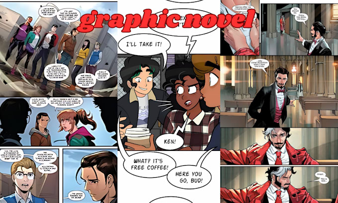 Draw graphic novel illustration comic book comic page storyboard comic ...