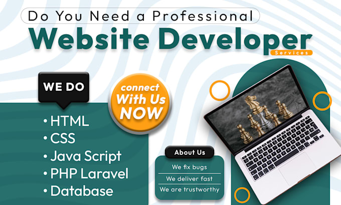 Develop custom php laravel websites with responsive design by ...