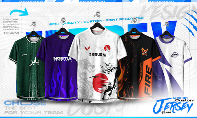 Sublimation esports and sports jersey design by Rifat_anjum_ | Fiverr