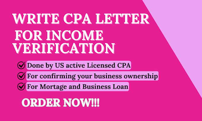 Get you us cpa required letter, verification letter by Samiadavis | Fiverr