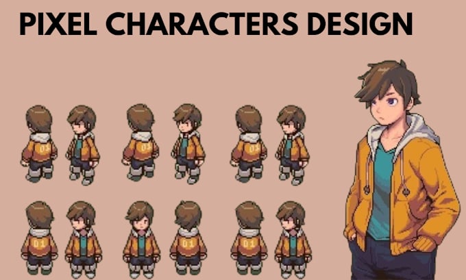 Draw 2d Pixel Art Sprite Sheet Character Pixel Art Animation For Game Asset By Tixbii Fiverr