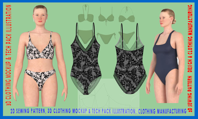 Clothing sewing pattern making, techpack, 3d mockup by Mantechnologybd | Fiverr