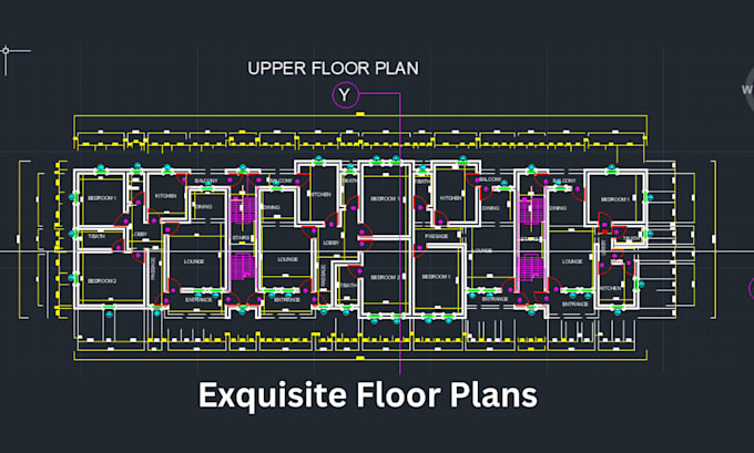 Draw exquisite floor plan, house plan on autocad, 2d drafting by ...