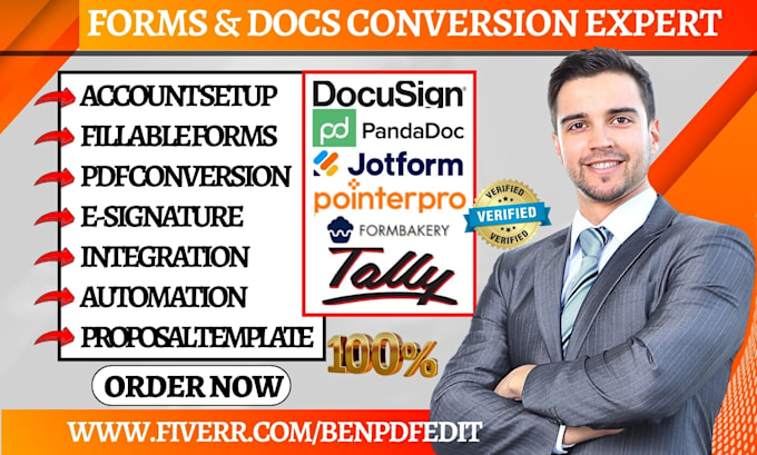 Docusign formbakery tallyform pandadoc template jotform pointerpro integration by Benpdfedit ...