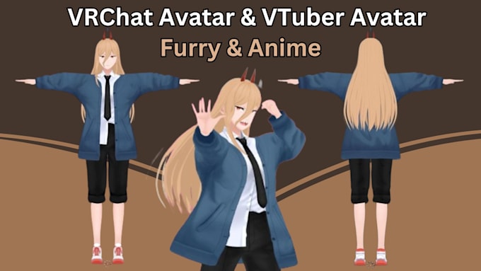 Create vtuber avatar, vrchat avatar, furry anime 3d model live2d vtube ...