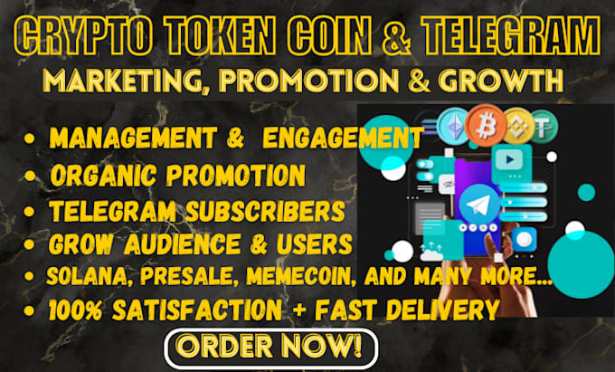 Crypto telegram promotion, telegram growth, telegram crypto token marketing nft by Peony_team ...