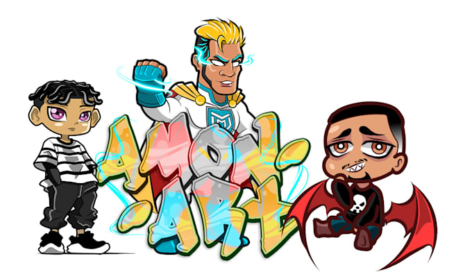 Design 2d cartoon characters by Tksibanda | Fiverr