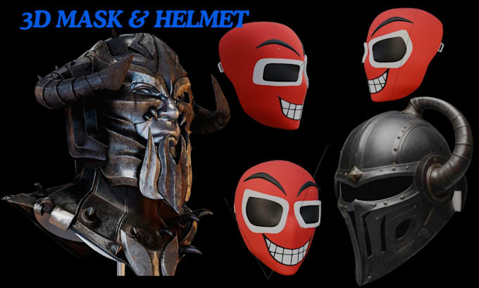Design 3d mask, 3d helmet, armor helmet, cosplay mask, for 3d printing ...