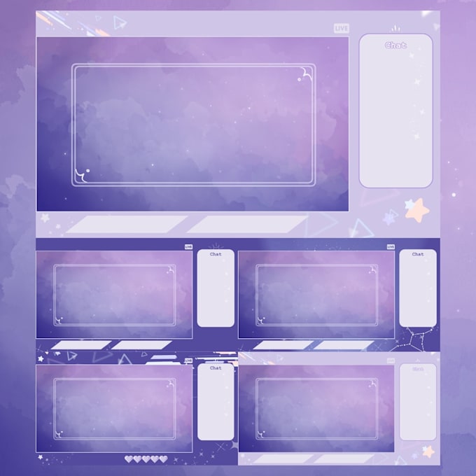 Make you custom stream overlay by Rin_72637 | Fiverr