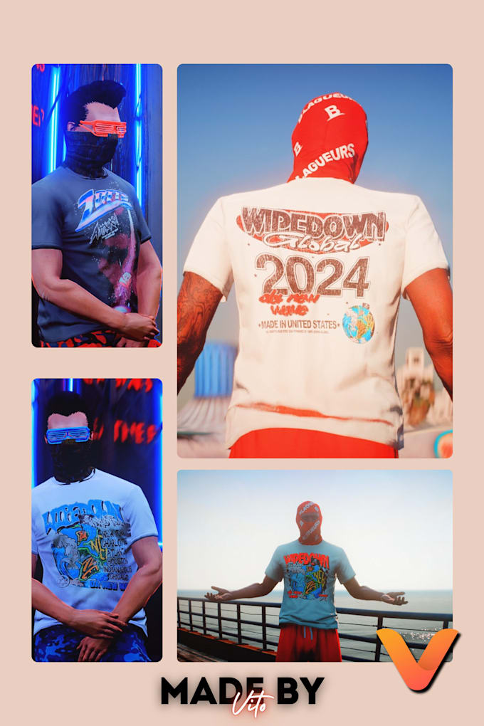 Create custom clothes for fivem by Vitoorio | Fiverr