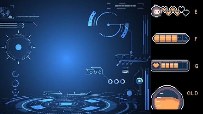 Draw pixelart gui screens, menus and hud assets by Aryan_khans | Fiverr