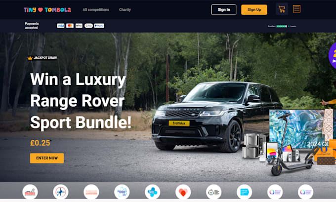 Design raffle website giveaway website competition website for raffle ...