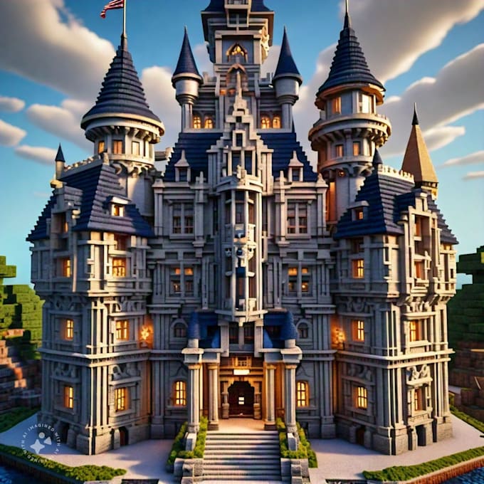 Build minecraft castle base town farm maps villages medeival buildings ...