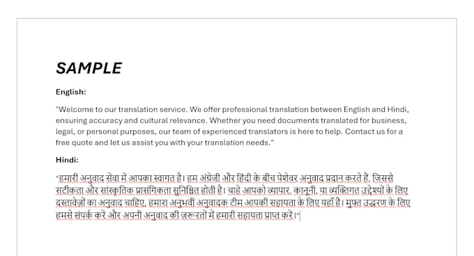 Translate hindi text to english and visa versa by Pritika_08 | Fiverr