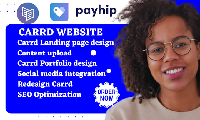 Design carrd website, redesign carrd landing page , carrd co payhip landing page by Mercyspark01 ...