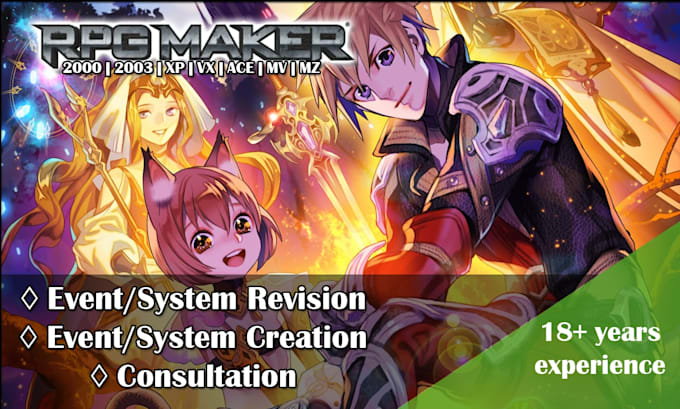 Create or revise your rpg maker events and systems by Rmutility | Fiverr