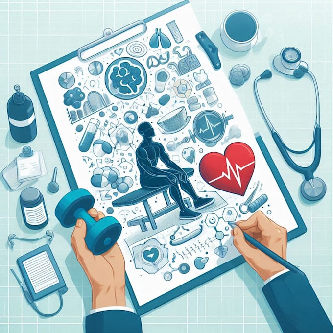 Draw medical, fitness and scientific illustration by Ashelox | Fiverr