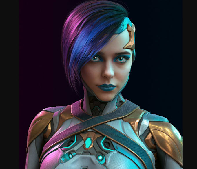 3d game ready character design, texture 3d game asset, control rigging ...