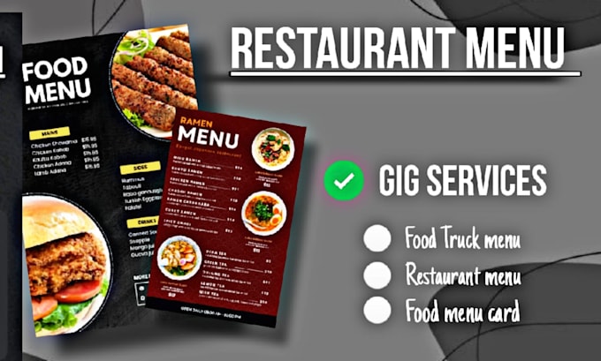 Design restaurant menu digital menu modern menu by Azam410 | Fiverr