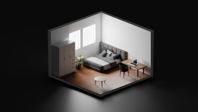 Design realistic room in to 3d isometric by Ahsanzahid667 | Fiverr