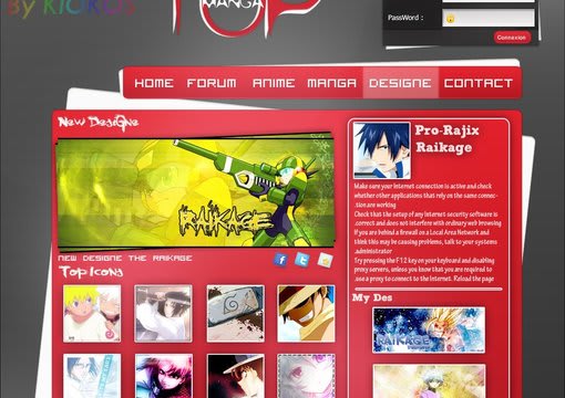 Show you anime and mangas template created by me by Kiokos | Fiverr