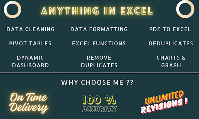 Do data cleaning and create dashboards microsoft excel by Raga_van | Fiverr