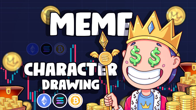Design custom crypto meme coin character or mascot by Queekidom | Fiverr