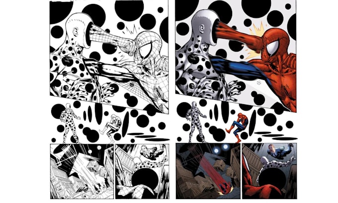 Draw comic book illustrations, comic book page, graphic novel, book ...