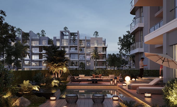 Do rendering cgi interior design and exterior design space by ...