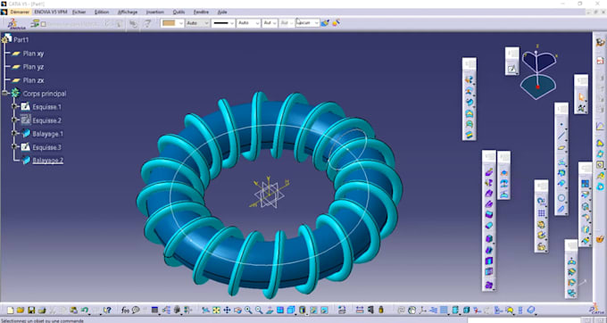 Design 3d models, 2d drawing and 3d simulations in catia v5 by Mohamed ...