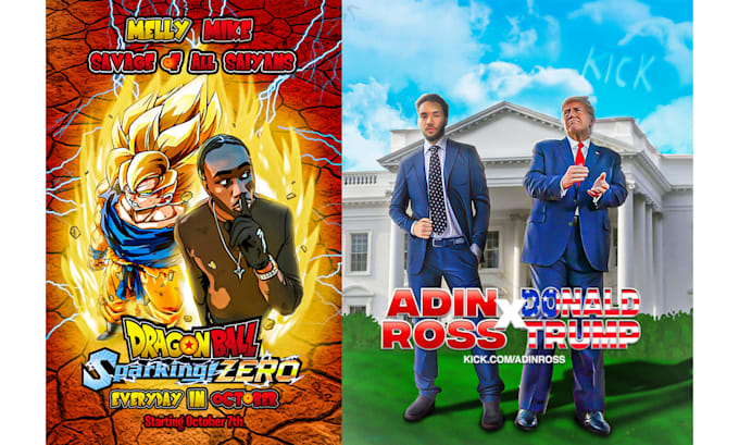 Make flyers for twitch or kick streams by Leonmdesigns_ | Fiverr