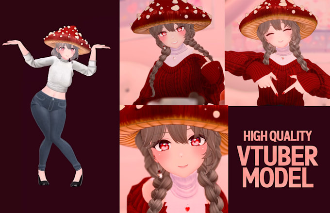 Design 3d avatar 3d model for vrchat and vtuber furry anime 3d ...