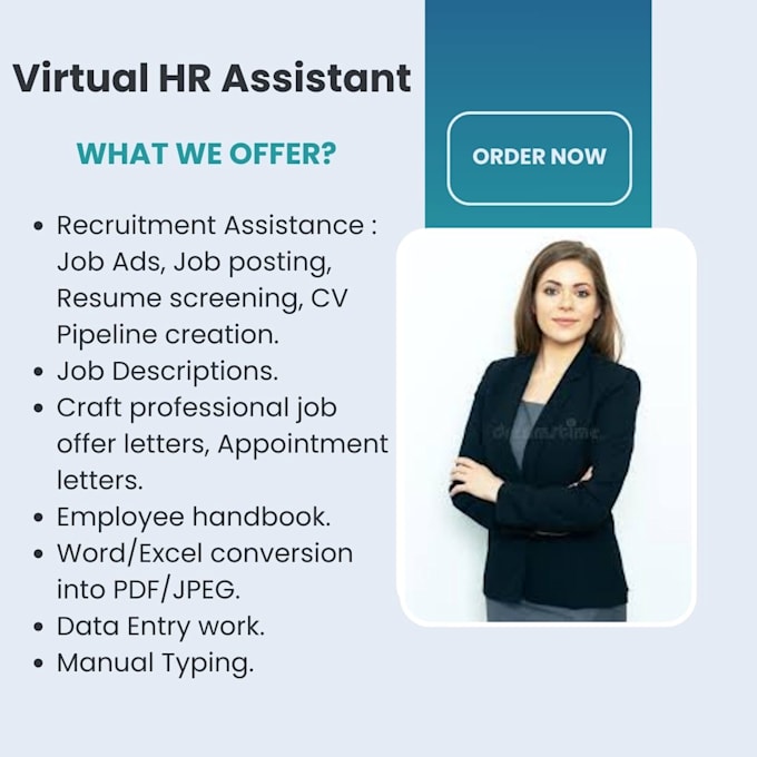 Be your hr virtual assistant by Rabiajaved_rj | Fiverr